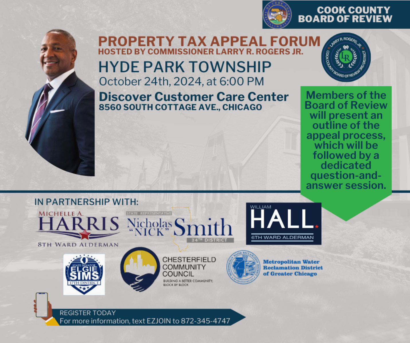 Property Tax Appeal Forum for Hyde Park Township Hosted by Commissioner ...